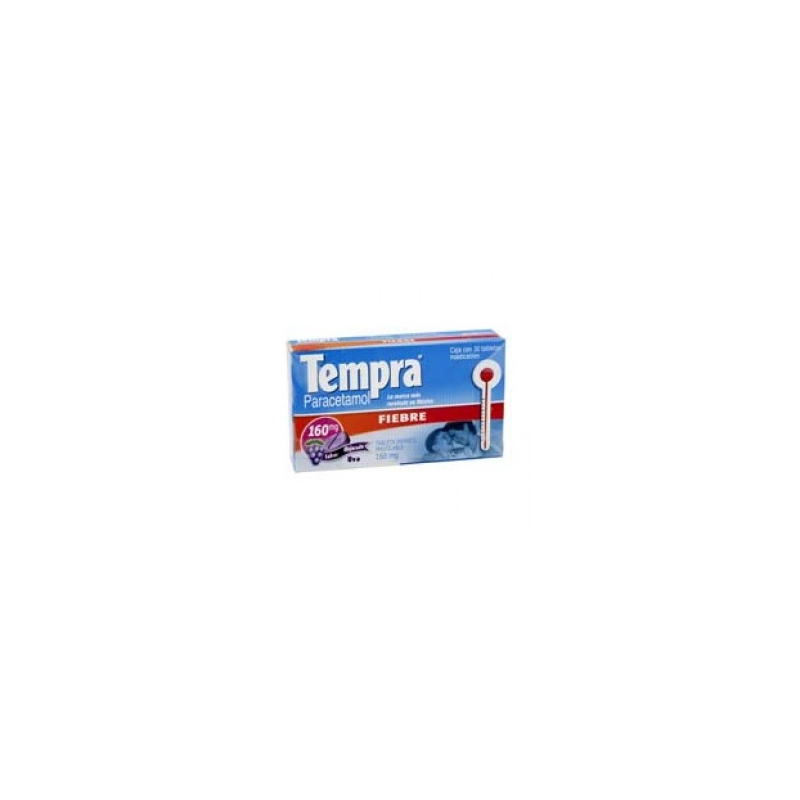 Tempra 30 Tabletas 160mg (Infantil Uva)